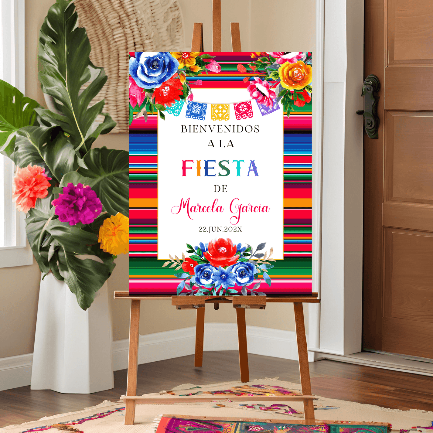 Spanish Mexican Fiesta Birthday Welcome Sign – DigitalOneDesign